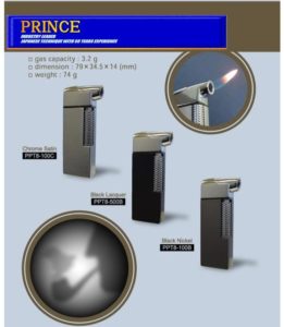 Prince pipette-8 Deluxe piippu sytytin/Chrome - Starlex nettikauppa