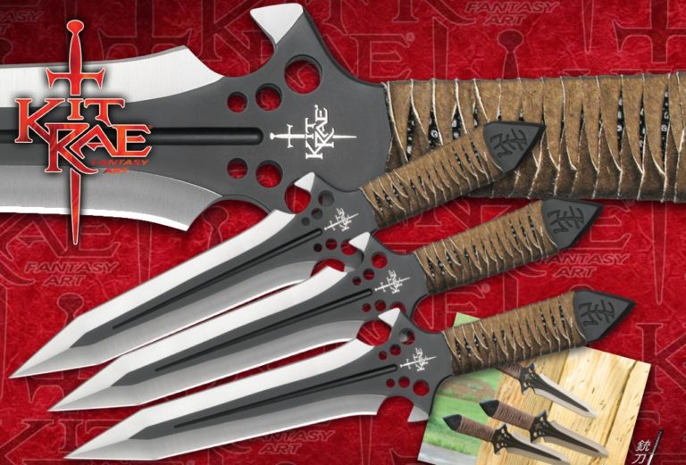 Kit Rae KR 0057 HellHawk™ 9 3/4" Throwing Knife Triple Set - Starlex ...